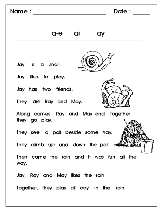 phonics:a-e/ai/ay : 네이버 블로그