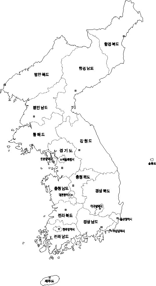 우리나라 행정구역 백지도 네이버 블로그