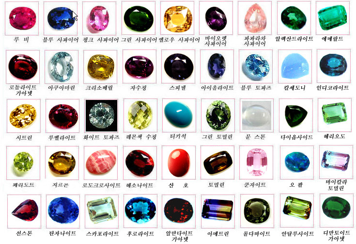 보석종류 108종 영어한글한문 네이버 블로그
