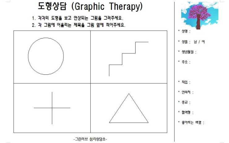 자아상 도형 심리상담 네이버 블로그