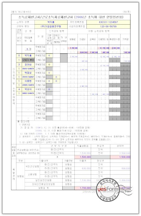 근로소득자 소득공제신고서 작성요령 네이버 블로그