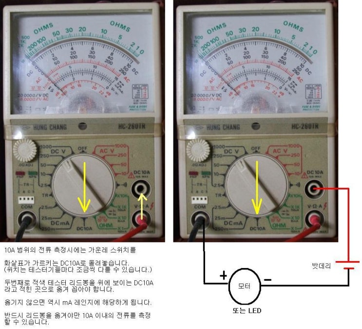 테스터기로 전류 측정하는 방법 네이버 블로그