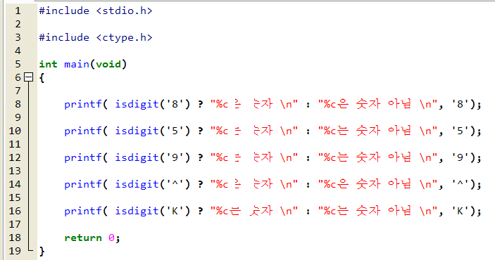 Isdigit In C