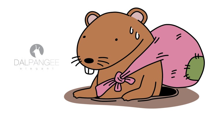 하루의 손그림 일러스트 강좌 두더지 캐릭터 네이버 블로그 
