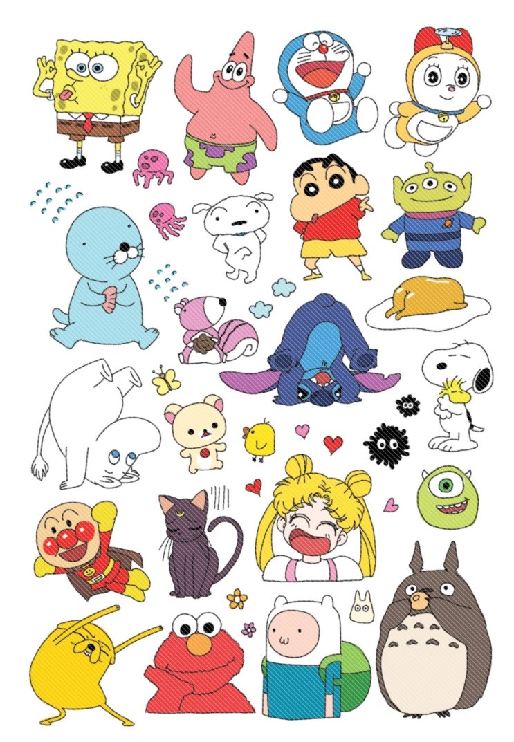 상점에 있는 인스 떡메다 모였어요 ♥ 이쁜 도안 많으니 구경 하세요 디즈니and픽사 세트지브리세트캐릭터다꾸세트무민보노보노