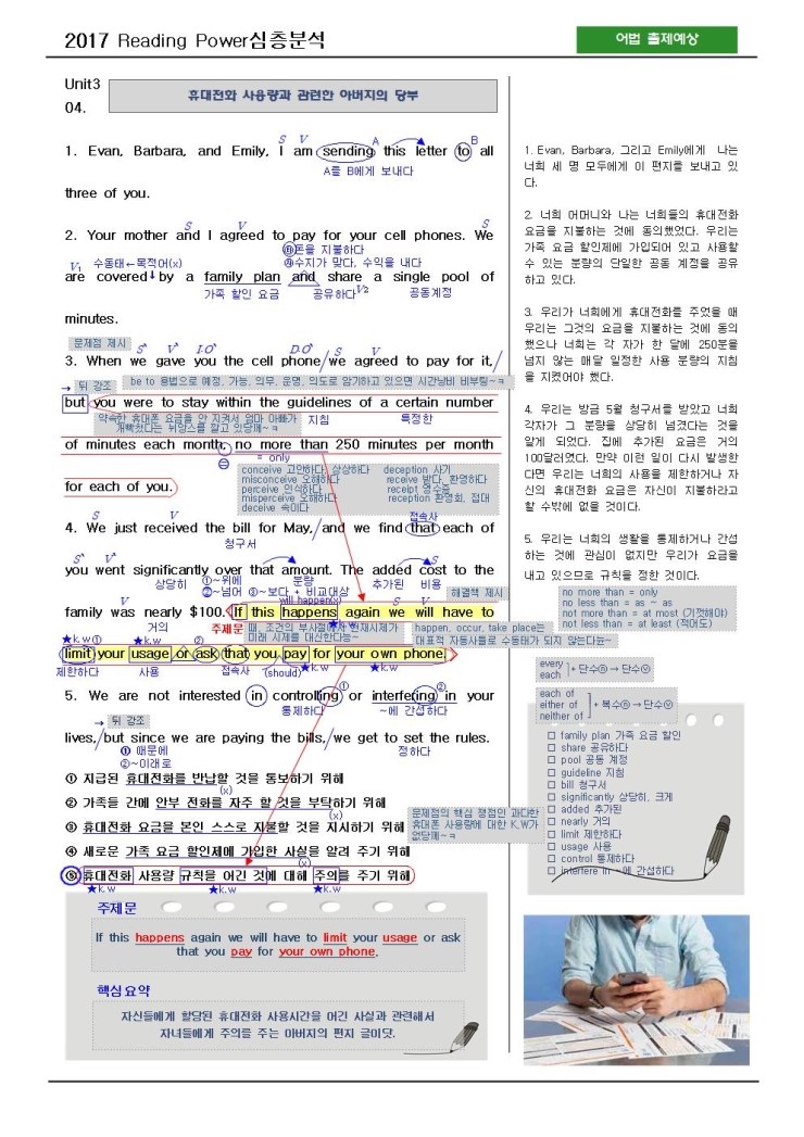 2017 리딩파워 유형편기본 And 리딩파워유형편완성 분석노트 및 변형문제 영어공부 혼자하기★ 네이버 블로그