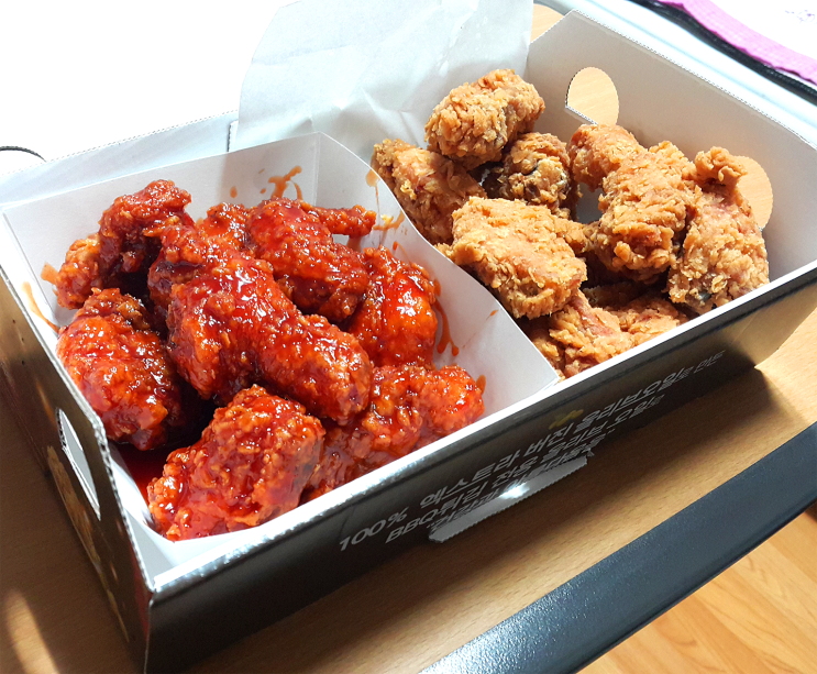 Bbq 치킨 황금올리브치킨 반 시크릿 양념치킨 반이 진리이져 네이버 블로그