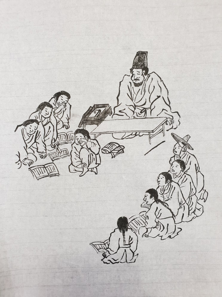 김홍도 서당 풍속화 그리기 네이버 블로그