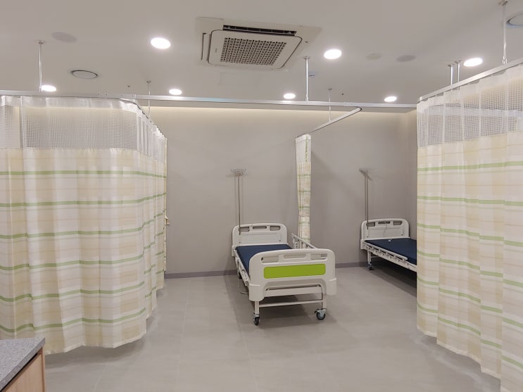 병원커튼 전문 더블라인드샵 입원실 침상 공간분리 병원커텐 시공후기 네이버 블로그