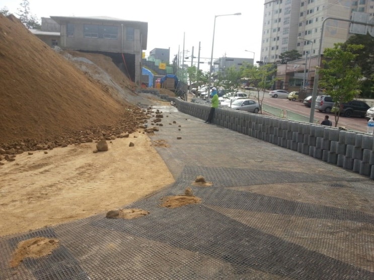 경기도 보강토옹벽 자재생산 및 시공 그리드 판매 네이버 블로그