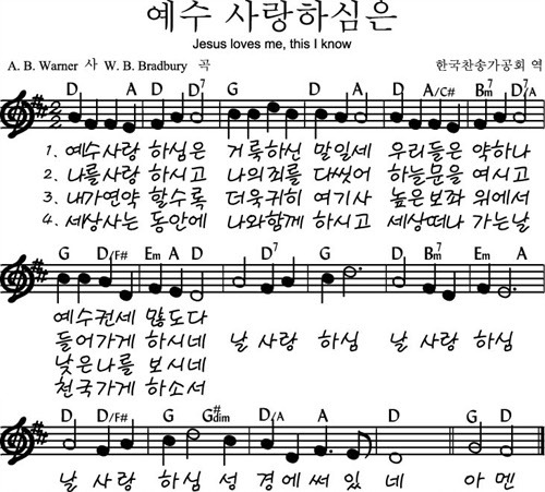 411장 예수 사랑하심은 악보 네이버 블로그